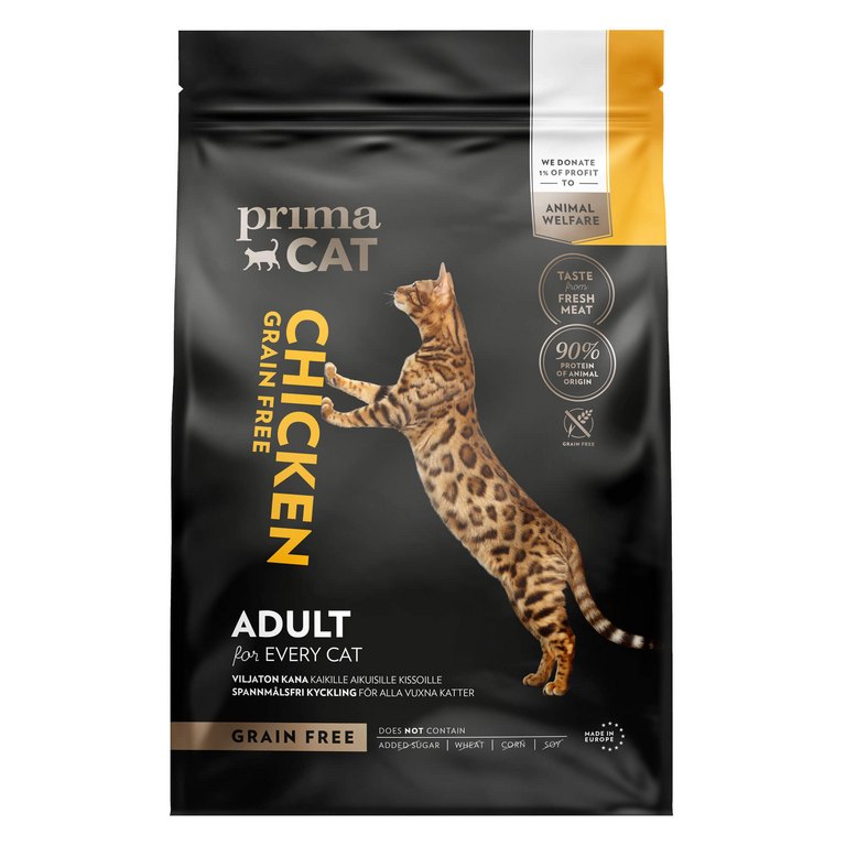 - PrimaCat Adult GrainFree Kyckling, 4 kg. - - charitybowl